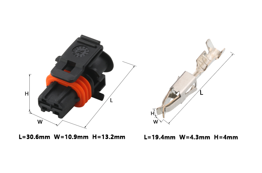 Bosch 2 Way Female Common Rail Diesel Injector Plug Connector Kit ...